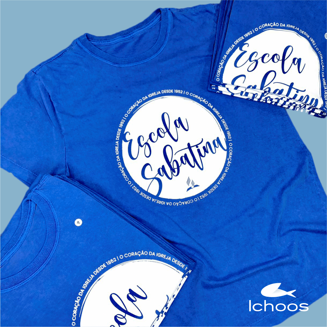 Camiseta Escola Sabatina Estone Azul – Ichoos